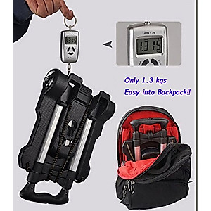 Portable Folding Hand Truck Dolly Utility Cart Foldable Trolley Put in Backpack Push Luggage Flatbed Cart