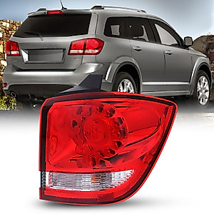 AUTOONE Tail Light Assembly Rear Lamps with Bulbs Replacement for 2011-2020 Dodge Journey Tail Lamp Outer LED Brake Light Driver & Passenger Side