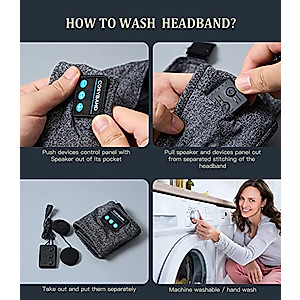 Perytong Sleep Headphones Adjustable, Wireless Sleep Earbuds, Ear Muffs for Sleeping Bluetooth Headband Headphones with Thin Speakers, Sleeping Headphones for Workout,Yoga,Travel,Gift for Women Men