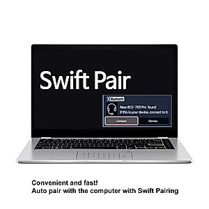 EXFIT BCS-700 Pro Bluetooth Neckband Wireless Headphones, Around The Neck Headphones, Retractable Earbuds Without Button Control, Pull Earbud for Auto Answer, Bluetooth 5.2, Low Latency