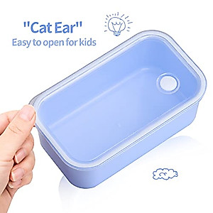 Genteen 2 Packs Kids Lunch Box, Bento Box for Kids, Toddler Lunch Box with 3 Removable Compartments, BPA-Free and Leak-proof Lunch-Box Snack Container for Daycare, School, Ideal Size for Ages 3 to 7