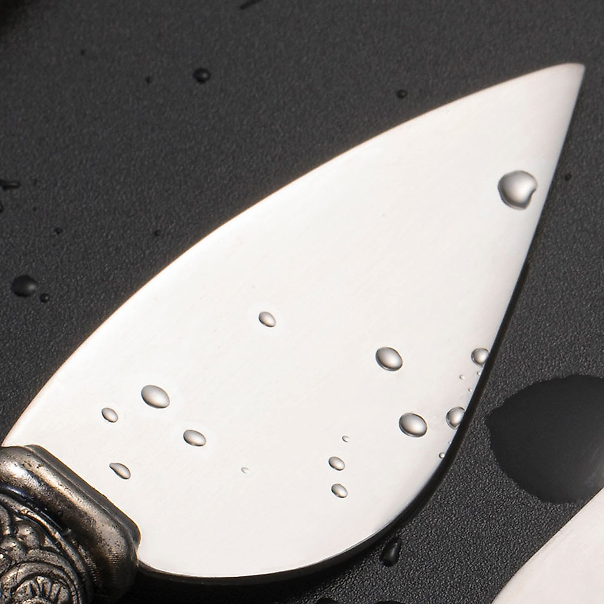 CATHYLIN 4-Pierce Cheese Knife Set For Charcuterie Board,Stainless Steel Cheese Knife Set With Acrylic Handle (Champagne,Gift Ready)