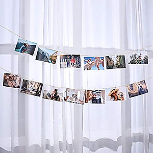 TOPBATHY 100pcs Mini Wooden Paper Clips/Wooden Pins/Clothespins/Photo Paper Peg Pin/Craft Clips,for Hanging Photos Painting Artwork