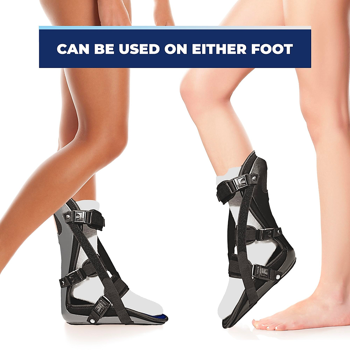 Brace On Kids Adjustable Night Splint - Pediatric Plantar Fasciitis, Achilles Tendon, Heel Spur, Injury, Foot Splint Boot for Children, Black, Size XS