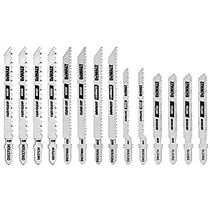 DEWALT Jigsaw Blades Set with Case, T-Shank, 14-Piece (DW3742C)