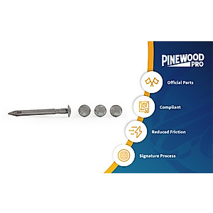 Official BSA Pine Derby Axles - Grooved & Graphite Coated (Set of 4)