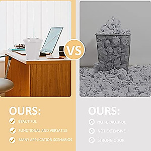 POPETPOP Mini Trash Can with Lid- Tiny Desktop Wastebasket Metal Garbage Bin Pen Holder Flowerpot Small Buckets Organizer for Home Office Kitchen