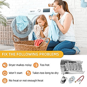 WED4815EW1 Dryer Heating Element for Whirlpool Maytag MEDX655DW MEDC465HW0 MEDC200XW1 MEDC200XW0 MEDC215EW MEDX655DW1 MEDC400VW0 MEDC300BW0 WED4815EW0