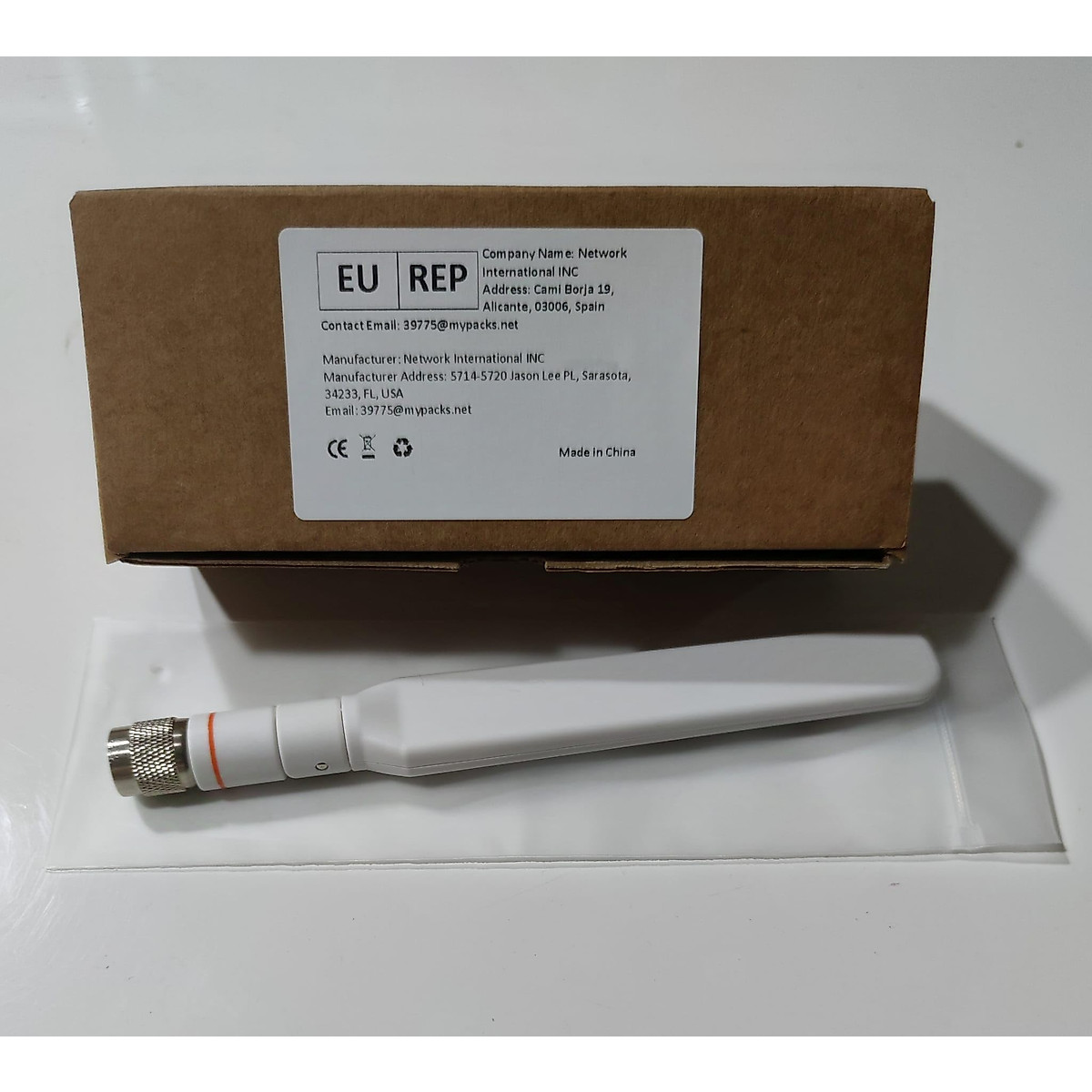 RW RoutersWholesale Cisco Compatible 2.4-GHz / 5-GHz Dual-Band (RP-TNC) AIRONET Antenna (White) (4PACK)