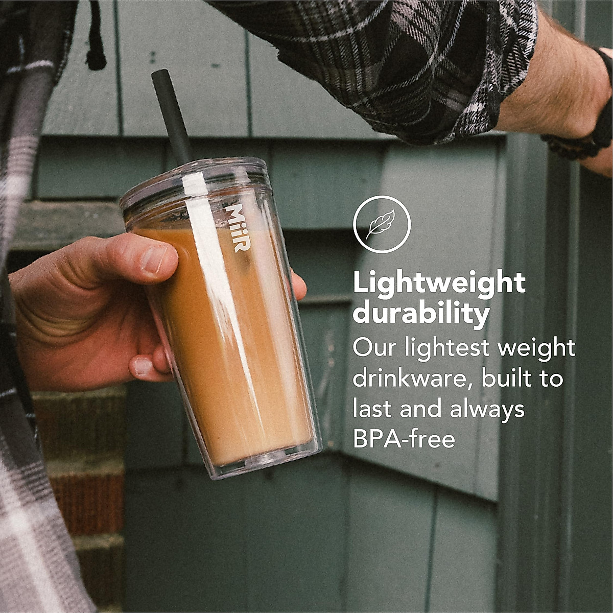 MiiR Everywhere Straw Tumbler 16oz - Durable Double Wall Tumbler with Lid and Straw, Lightweight, Shatter-Resistant, Perfect for On-the-Go Sipping