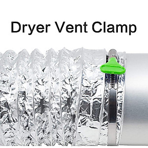 4 Inch Key Hose Clamp 12packs Key-Type Adjustable Stainless Steel Hose Clamps, dust collection hose clamps, air hose clamps, Pipe Clamp, Worm Gear Clamps, Dryer Vent Clamp, Thumb Screw Metal Clamps