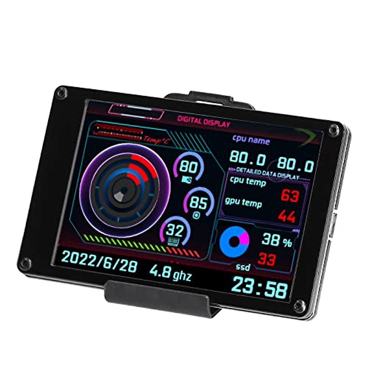 XIXIAN 3.5 Inch IPS LCD Monitor Display Computers Monitor CPU GPU Monitoring Sub-Screen Support Wins Linux System