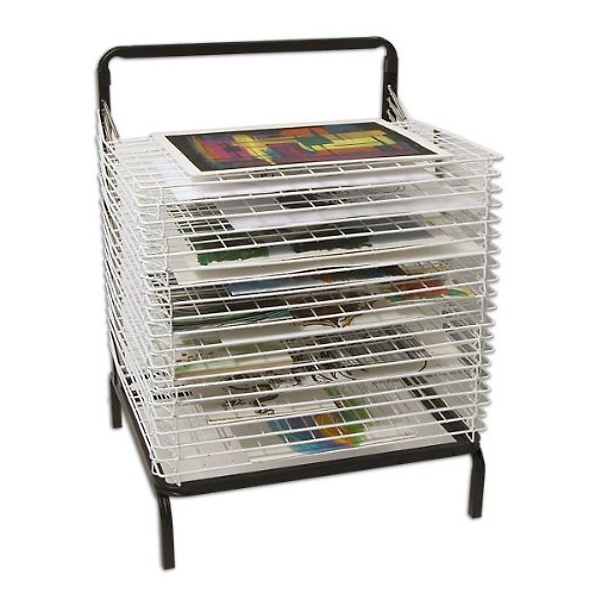 Stack-N-Dry Spring Loaded Drying Rack - Perfect for an Art Organizer, Paintings, Storage, and Any Drying Needs