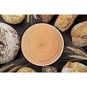 Banneton Bread Proofing Basket Set 9 Inch Sourdough Basket Bread Basket Proofing Banneton Proofing Basket for Bread Baking Sourdough Proofing Basket Bread Making Tools and Supplies Banneton Basket