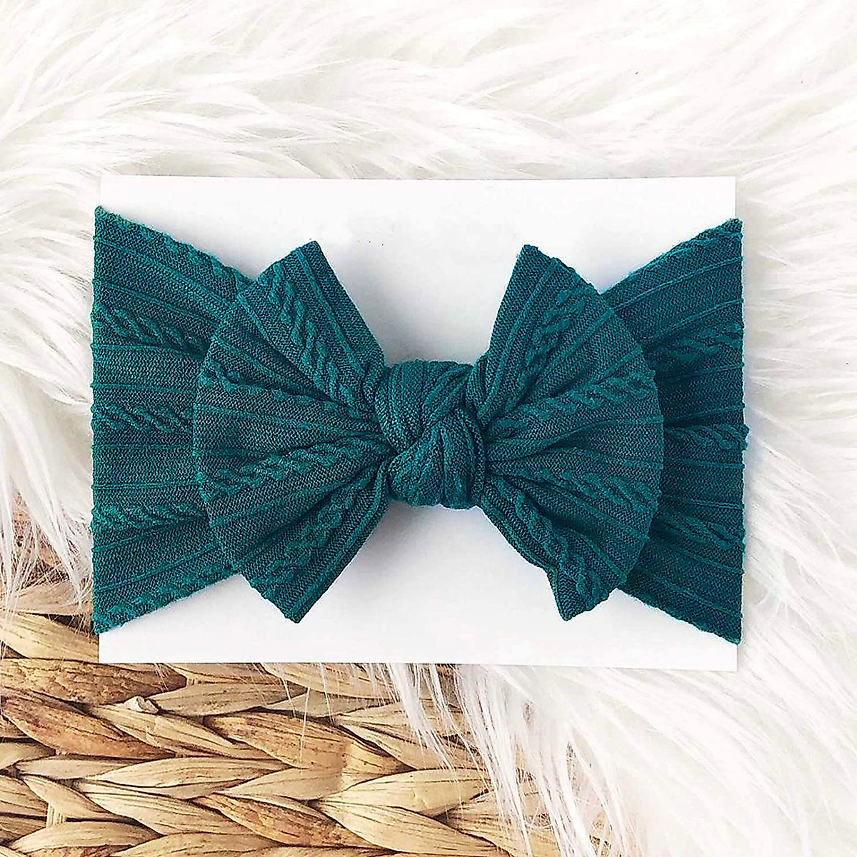 10 PCS Baby Headbands Nylon Hairbands with Bows for Newborn Infant Girl Toddler Kids Handmade Hair Accessories