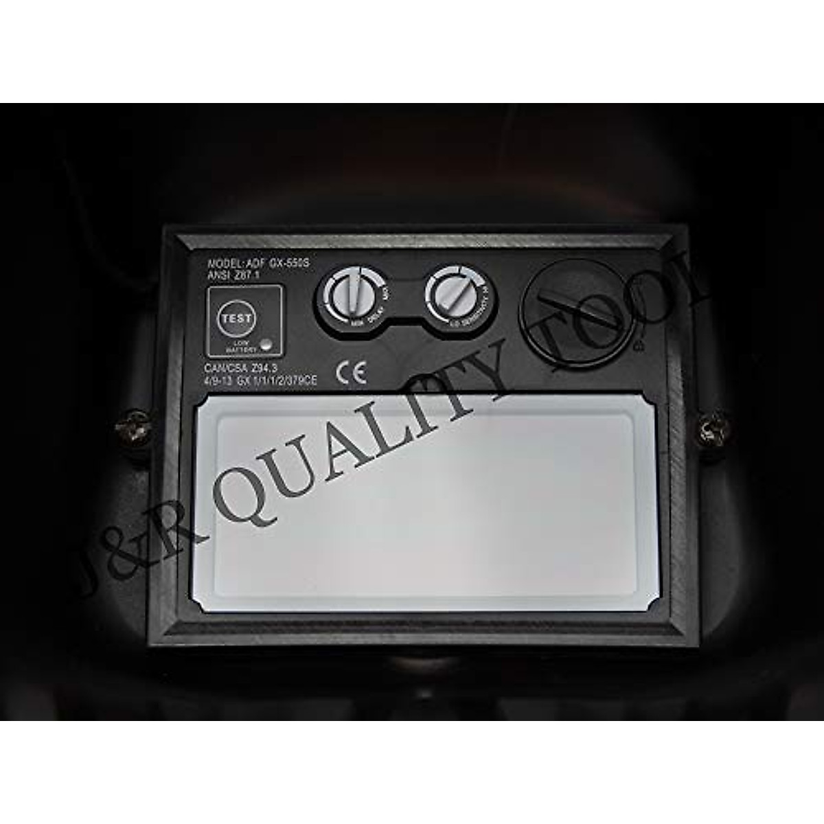 VCT MIG/TIG Auto Darkening Welding Helmet Solar & Battery -Red Skull Shape Design Extra Large Lens