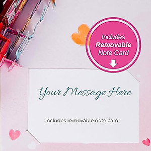 Paper Love 3D Pop Up Mothers Day Card, Best Mom Ever, For Mom, Wife - 5" x 7" Cover - Includes Envelope and Note Tag