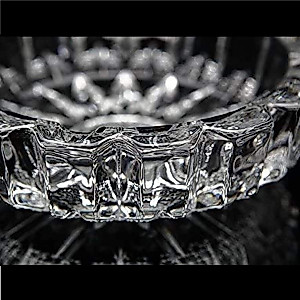 Round Heavy Duty Glass Smoking Ashtray for Indoor and Outdoor Home Office Tabletop Decoration 4.8" Diameter