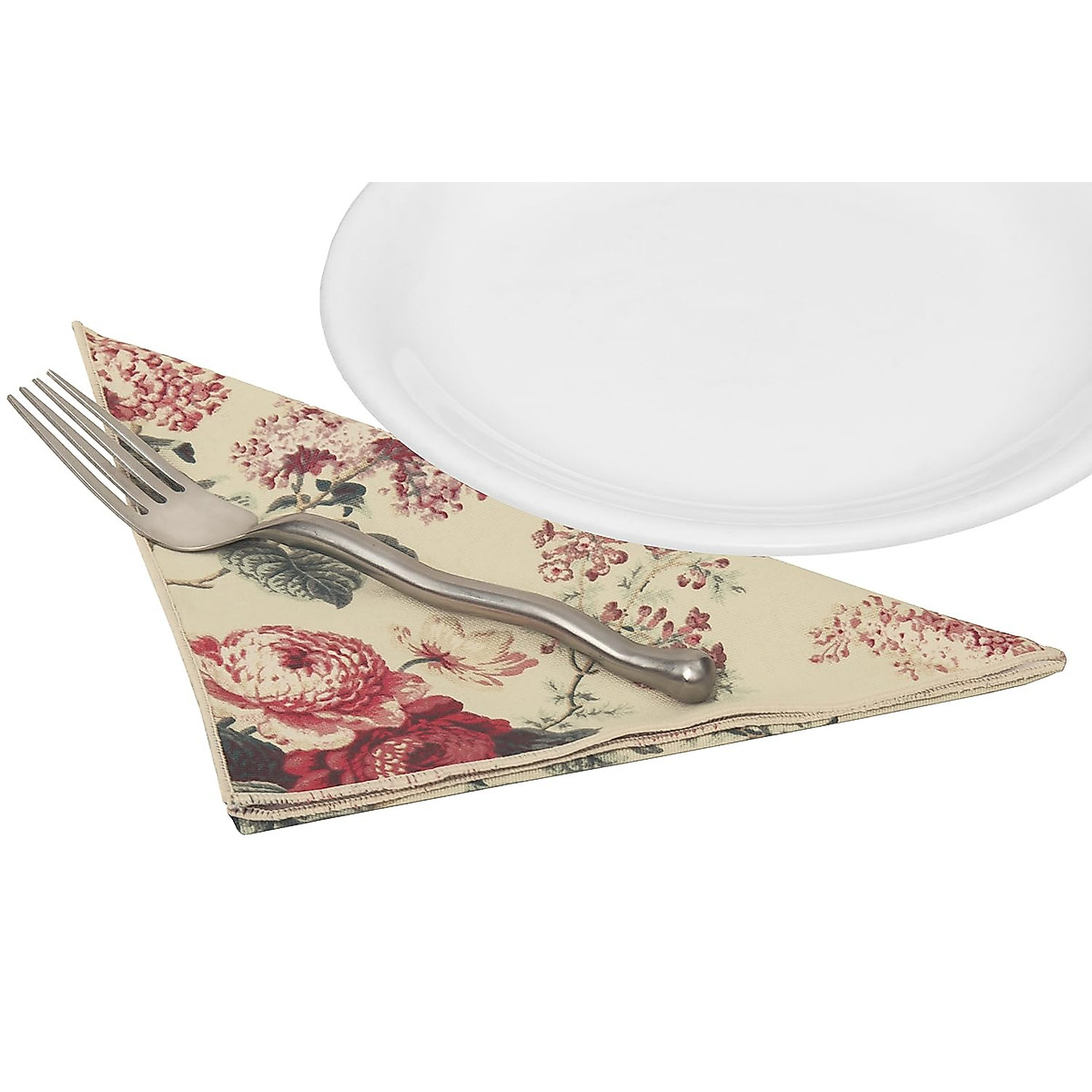 Decorative Things Cloth Napkins Set 4 Cotton Table Linen Napkins Wedding Table Décor Garden Party Rose Floral Bridal Shower 18"x18" Dinner Made in USA