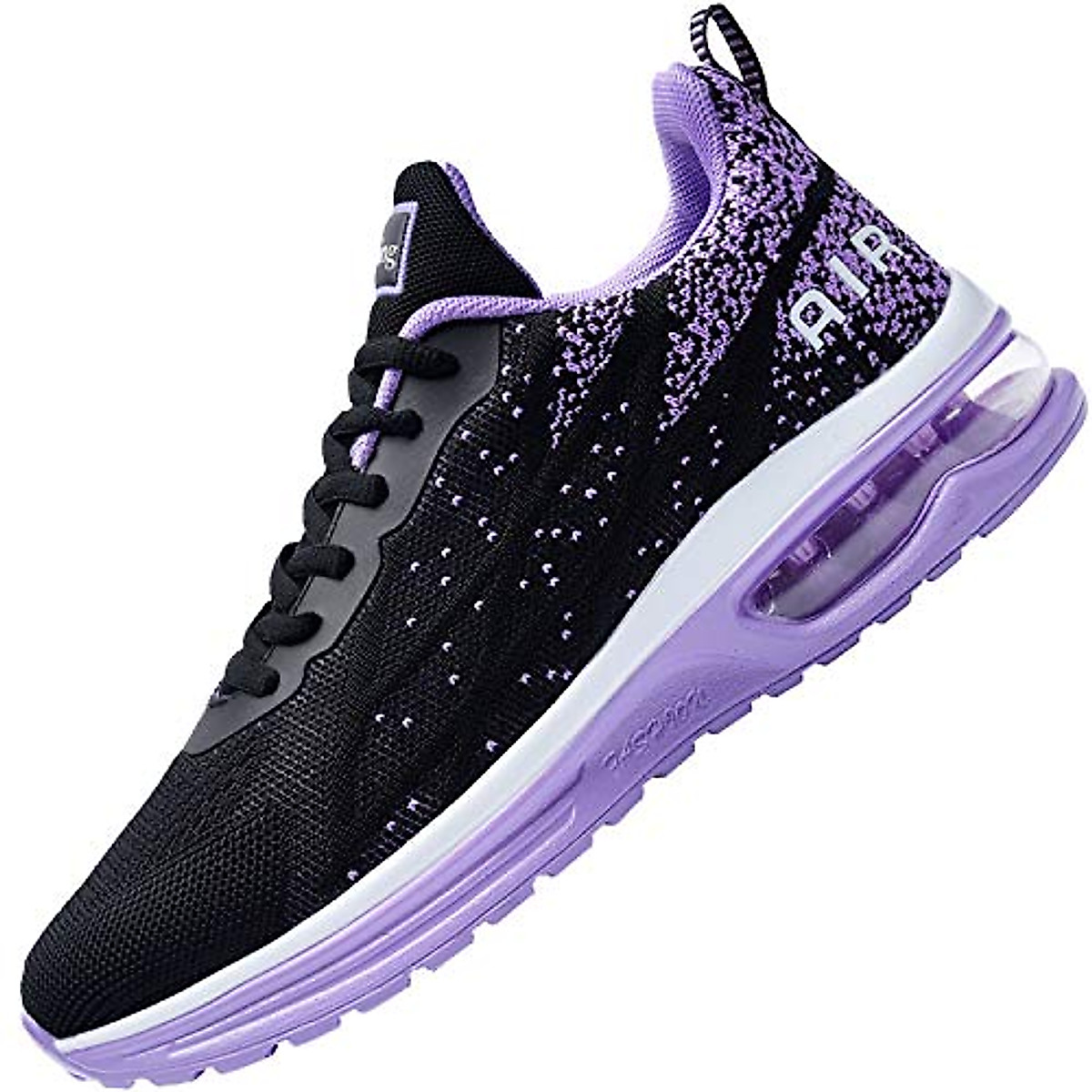 AUPERF Womens Air Shoes Walking Running Fashion Athletic Tennis Sports Comfortable Gym Sneakers?US 7 B(M) Black Purple