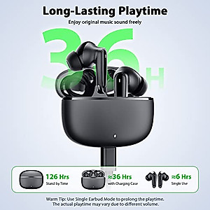 COOYA Wireless Earbuds Bluetooth 5.2 Headphones for Samsung S23 Ultra S22 A14 A53 Gaming Headsets Dual Mic Dynamic Drivers 36H Playtime ENC Stereo Earphones for iPhone 14 Pro Max 13 Pixel 7 OnePlus 11