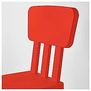 Ikea Mammut Kids Indoor/Outdoor Children's Chair, Red Color - 1 Pack