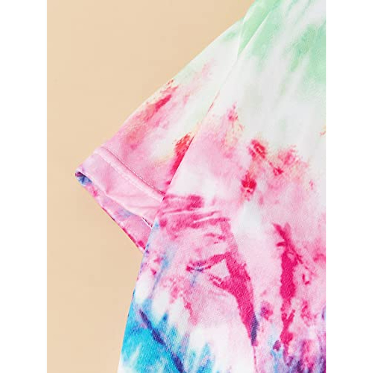 QWINEE Tie Dye Dog T Shirt Vest Dog Apparel Cat Clothes for Puppy Kitten Small Medium Large Dogs Multicolor Large