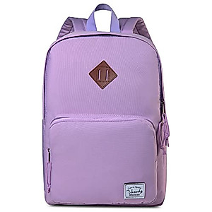 VASCHY School Backpack, Ultra Lightweight Backpack for Women Bookbag for Kids Teen Boys Girls Purple