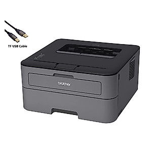 Brother New HL-L2300 Series Monochrome Laser Printer: 2400 x 600 Resolution, Upto 27 ppm Print Speed, Hi-Speed USB 2.0, 250-sheet Capacity, Automatic Duplex Printing, TF USB Cable (HL-2300 Series)