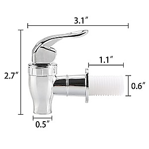 GWENBHMTOOL Beverage Dispenser Replacement Spigot for Jug Glass Jar Drink Dispenser Faucet Reusable Water Dispenser Spigot 4 Pack