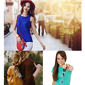 Aqua79 Blue Sea Turtle Keychain - Silver 3D Sparkling Charm Rhinestones Fashionable Stylish Metal Alloy Durable Key Ring Bling Crystal Jewelry Accessory with Clasp