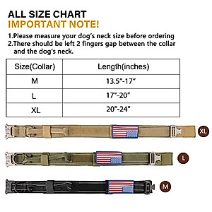 Tactical Dog Collar - KCUCOP Military Dog Collar with Mama Says I m Special Patch Thick with Handle K9 Collar Tactipup Dog Collars Adjustable Heavy Duty Metal Buckle for M,L,XL Dogs(Black-L)