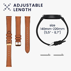kwmobile Real Leather Watch Strap Compatible with Huawei Watch Fit Mini - Fitness Tracker Replacement Sports Wristband with Clasp