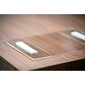 Wall Mount Acrylic Sign Holder [Set of 6] with Adhesive! Clear Heavy Duty Sign Holder 8.5 x 11 inches Portrait! or 11 x 8.5 Landscape! Perfect for Home, Office, Store, or Restaurant