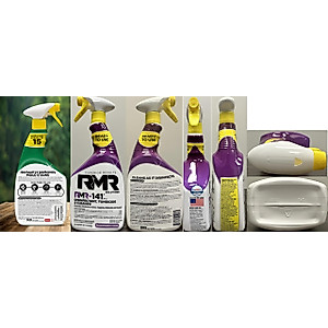 RMR Brands Complete Mold Killer & Stain Remover Bundle - Mold and Mildew Prevention Kit, Disinfectant Spray, Mold and Mildew Stain Remover, Includes 2 - 32 Ounce Bottles