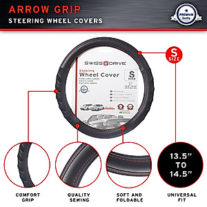 Steering Wheel Cover Replacement for Honda Civic Black Wheel Cover Car Wheel Cover Small Size 13.5-14.5 Inch Small Rudder Small Steering Wheel