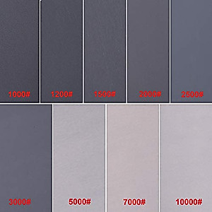AUSTOR 63 Pcs Wet and Dry Sandpaper Assorted 1000, 1200, 1500, 2000, 2500, 3000, 5000, 7000, 10000 Grit Abrasive Paper Assortment Sanding Sheets for Automotive Sanding Wood Furniture Finishing
