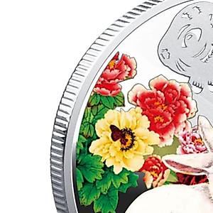 Chinese Zodiac Rabbit Commemorative, 2023 New Year of The Rabbit Uncirculated Coin, for Collectors, Collector Coin, Craft Decorations, Lucky Souvenir Gifts