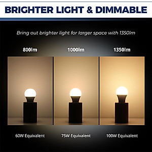 Lightinginside Smart Light Bulbs 100W Equivalent, 1350LM 11W WiFi Smart Bulb Compatible with Alexa/Google Assistant/Smart Life, A19 E26 RGBCW Color Changing, No Hub Required,2.4G WiFi, ETL Listed,4PCS