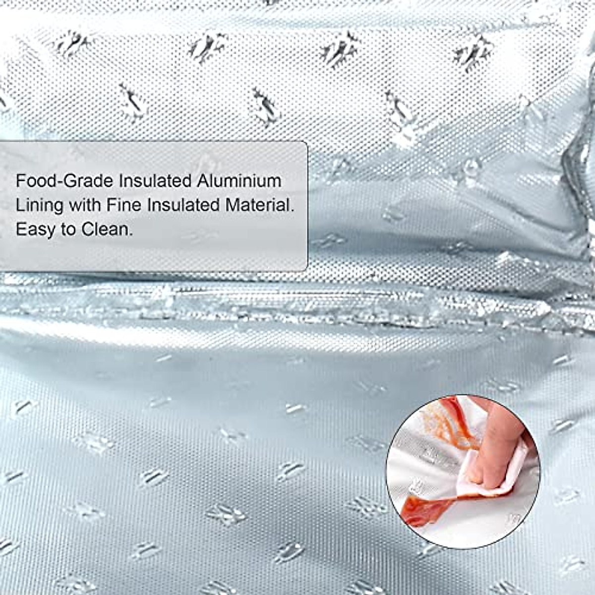 YANGYANG Insulated Lunch Bag, Reusable Freezable Lunch Box for Men Women, Leakproof Cooler Small Lunch Bag with Adjustable Shoulder Strap for Adults Black