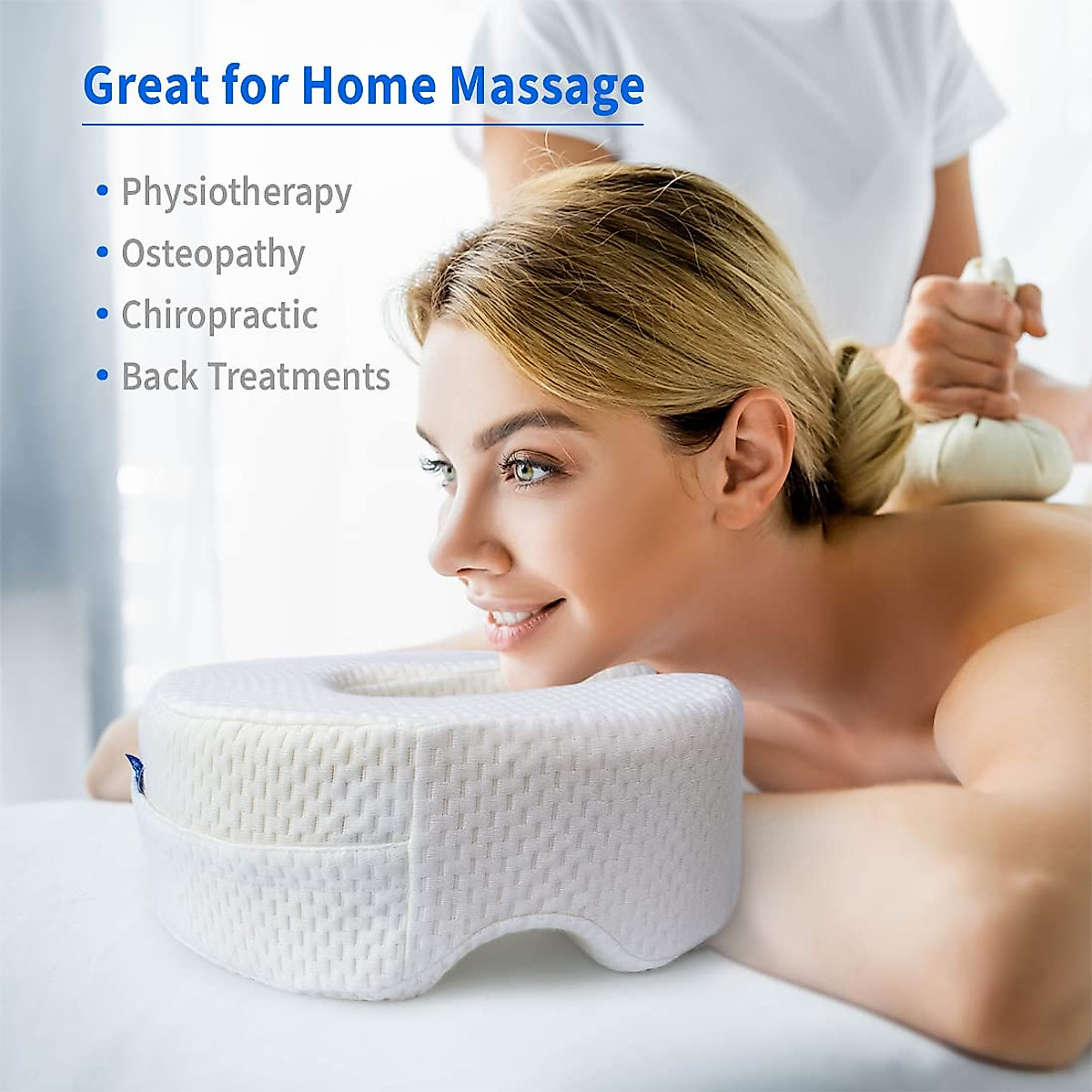 Breathe Easy Face Down Pillow - Premium Adjustable Cradle Providing Superior Comfort. Best for Prone Face-Down Resting, as a Home Massage Headrest, or Contoured Post-Eye Surgery Support.