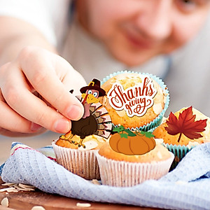 Hotop 56 Thanksgiving Day Orange Paper Straws with 64 Fall Cutouts and 100 Self Adhesive Dots, Disposable Drinking Straws for Thanksgiving Day Decor