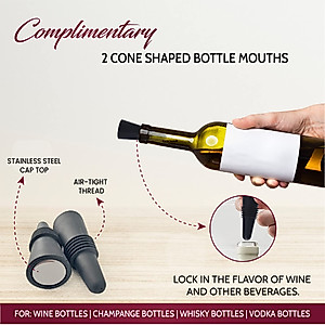 4 Set (8 Piece) Wine Travel Bag with Improved Protection, Wine Travel Bag Airplane comes with 2 Wine Stoppers, Wine Bottle Travel Protector Bags PVC Material, Travel Wine Bags for Suitcase.