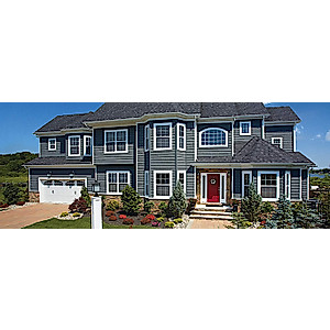 Cedar Impressions Double 9in. Staggered Rough Split Shakes (1/2 Square) Mountain Cedar