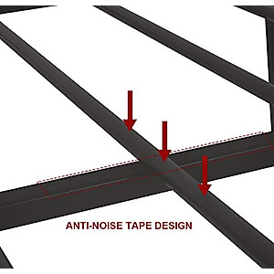 NEEBIRGELIA Black Metal Bed Frame Full Size with Headboard and Footboard Single Platform Mattress Base,Metal Tube and Iron-Art Bed（Full,Black）