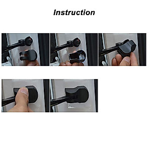 TopDall Door Arm Protection Cover Stopper Buckle Cap Anti-Rust Interior Accessories Compatible for Ford Mustang 2015-2021