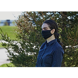 Amazon Essentials Reusable Face Cover, Black (Pack of 3)