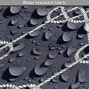 Ambesonne Navy Blue Fabric by The Yard, Navy Inspired Sailor Knot Pattern Illustration Nautical Abstract Design, Decorative Fabric for Upholstery and Home Accents, 3 Yards, Dark Blue Cream