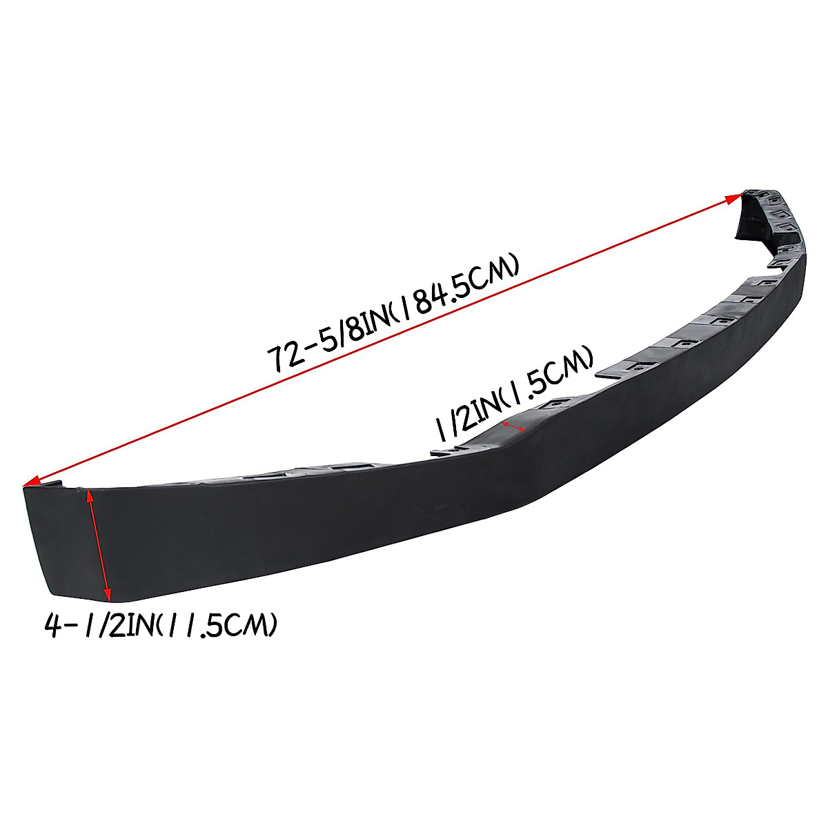 ECOTRIC Front Bumper Lower Air Deflector Valance Panel Compatible with 2017-2019 F250 F350 F450 F550 2WD Ford Super Duty Replacement for HC3Z-17626-AD, HC3Z17626AD, FO1095272, GNT56215066