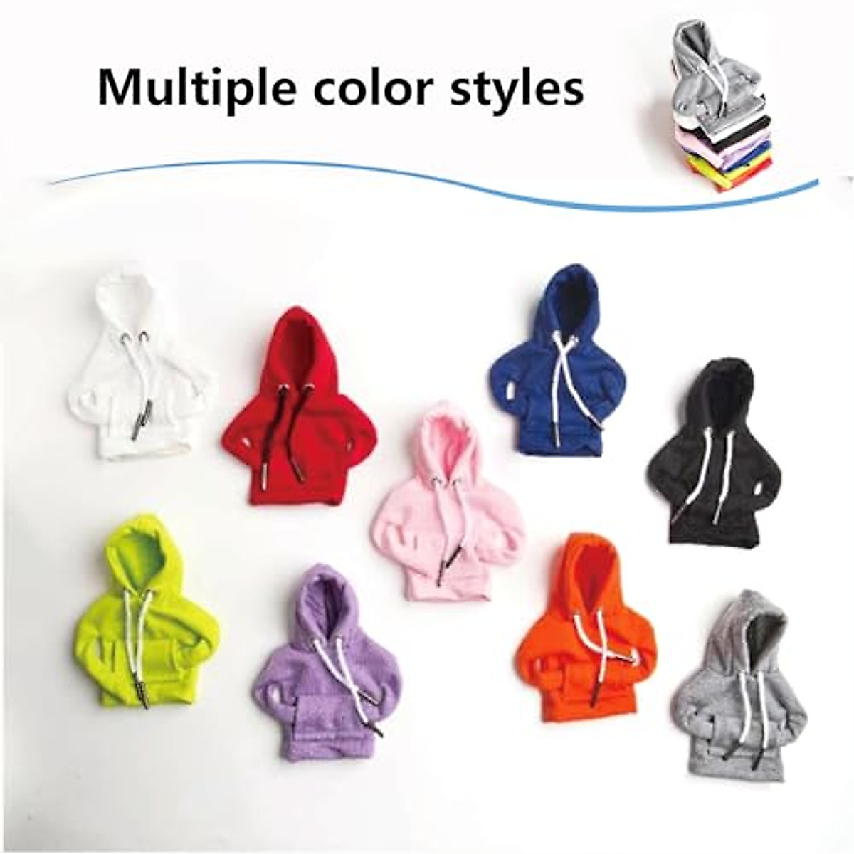 2Pcs Car Shift Knob Hoodie,Gear Shift Hoodie,Funny Sweater Hoodie for Gearshift,Automotive Interior Accessories（Red and Gray）